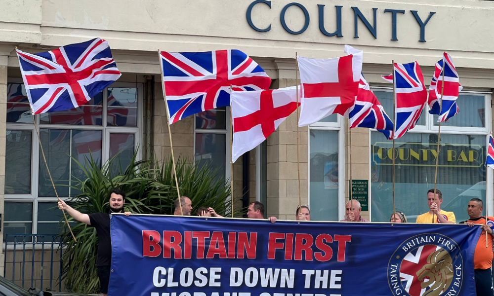 Britain First Protest where an illegal immigrant was Reported to have ...
